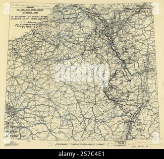 [March 16, 1945], HQ Twelfth Army Group situation map. 1945 by Allied ...