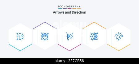 Arrow 25 Blue icon pack including . repeat. transfers. arrows. pointer ...
