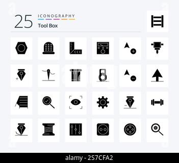 Add anchor glyph icon, tools and design, pen sign, vector graphics, a ...