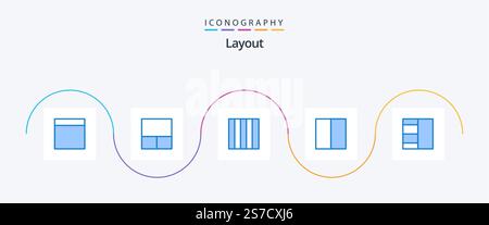 Layout Blue 5 Icon Pack Including layout. design. ui. two. layout Stock ...