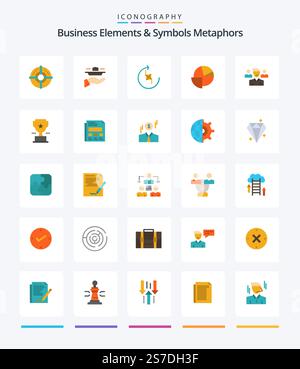 Business Elements And Symbols Metaphors 25 Line icon pack including law ...