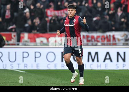 Santiago Castro of Bologna FC celebrating after a goal during the Coppa ...