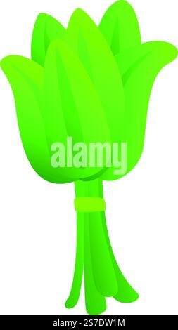 Sage bunch icon cartoon vector. Leaf plant. Mint herbal Stock Vector ...