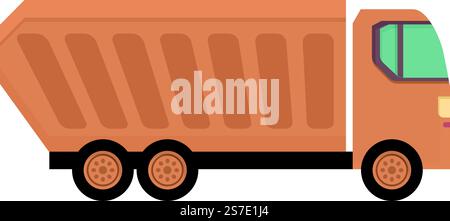 Front view tipper icon. Cartoon of front view tipper vector icon for ...