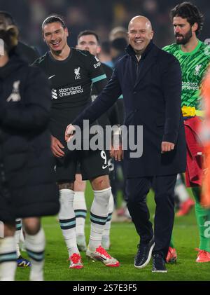 Liverpool manager Arne Slot after the Premier League match at Emirates ...