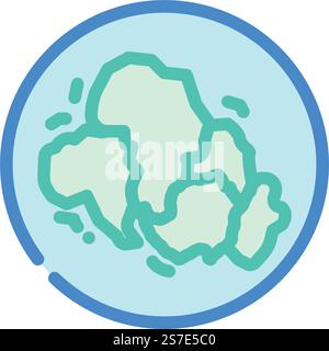 gondwana earth continent map color icon vector illustration Stock ...