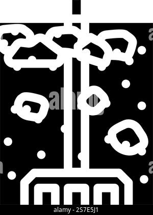 slurry tanks sulfide copper ore line icon vector. slurry tanks sulfide ...