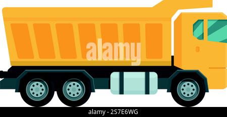 Front view tipper icon. Cartoon of front view tipper vector icon for ...