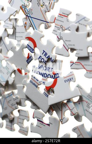 Transport for London London Underground puzzle showing tube lines and ...
