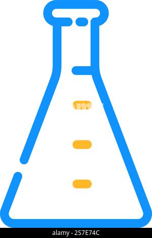 erlenmeyer flask chemical glassware lab icon doodle illustration Stock ...