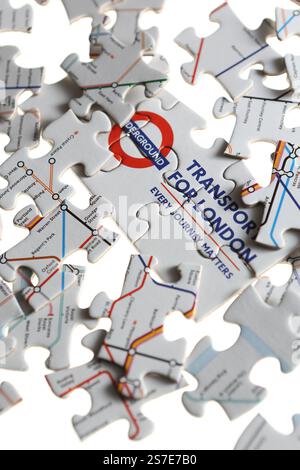 Transport for London London Underground puzzle showing tube lines and ...