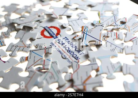 Transport for London London Underground puzzle showing tube lines and ...