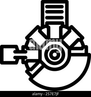 copper smelter cast anodes line icon vector illustration Stock Vector ...