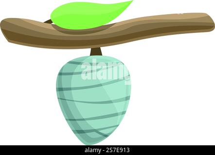 Cocoon icon cartoon vector. Natural silk. Larva insect Stock Vector ...