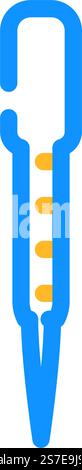 pasteur pipette chemical glassware lab isometric icon vector ...