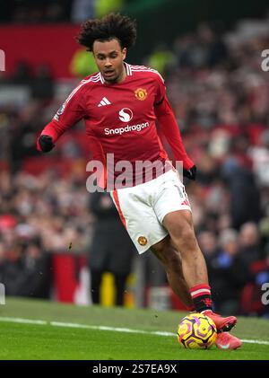 Manchester United's Joshua Zirkzee in the stands during the Premier ...