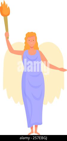 Hestia icon cartoon vector. Greek god. Minerva myth Stock Vector Image ...