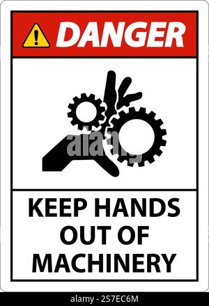 Danger Sign Keep Hands Out Of Machinery Stock Vector Image & Art - Alamy