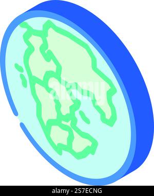 pangaea earth continent map icon doodle illustration Stock Vector Image ...