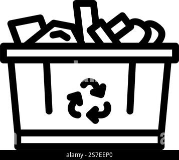 recycle copper line icon vector illustration Stock Vector Image & Art ...
