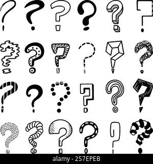 Signs of questions Sign question icon black color vector illustration ...