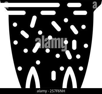 paper pulp glyph icon vector illustration Stock Vector Image & Art - Alamy