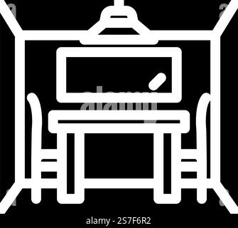 police interrogation crime glyph icon vector illustration Stock Vector ...