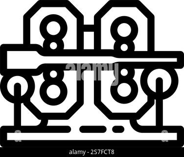 hot rolling steel production line icon vector illustration Stock Vector ...