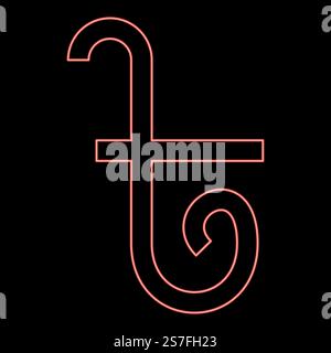 Neon taka Bangladesh Bengali rupee sign money currency symbol ...