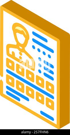 mugshot profile criminal isometric icon vector illustration Stock ...