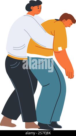 Choking first aid isolated cartoon vector illustration. First aid ...