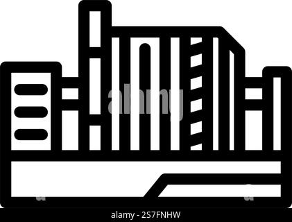 concentrator steel production line icon vector illustration Stock ...