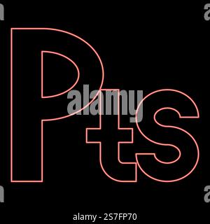 Neon symbol peseta spanish currency money red color vector illustration ...