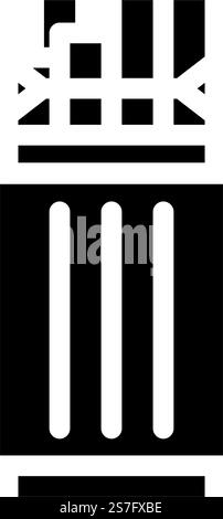 nuclear fuel rod energy glyph icon vector illustration Stock Vector ...