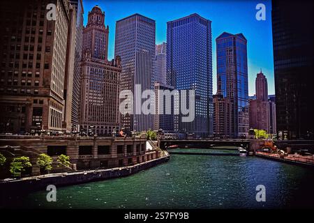 The Chicago River passes by some of the city’s most iconic landmarks ...