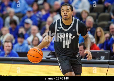 Providence guard Corey Floyd Jr. (14) stands on the court during the ...