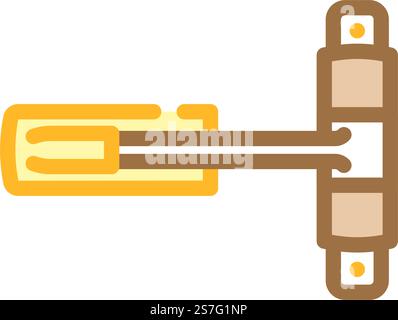 door closer hardware furniture fitting icon color illustration Stock ...
