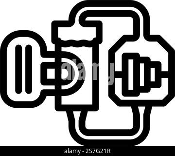pressurized water reactor nuclear energy line icon vector illustration ...