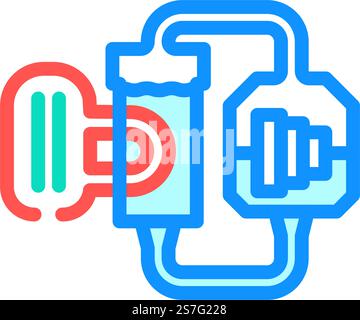 pressurized water reactor nuclear energy icon doodle illustration Stock ...