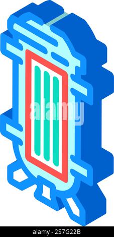 reactor vessel nuclear energy isometric icon vector illustration Stock ...