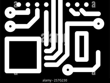 pcb board electronic component glyph icon vector illustration Stock ...