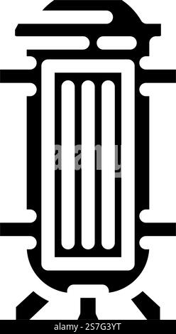 reactor vessel nuclear energy glyph icon vector illustration Stock ...