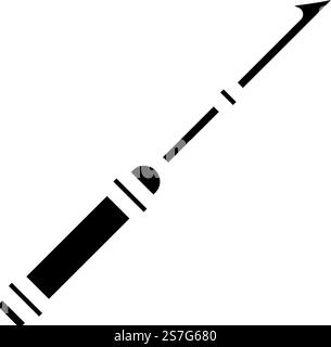 harpoon weapon military glyph icon vector illustration Stock Vector ...