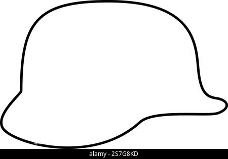 German helmet of World War two 2 stahlhelm ww2 icon black color vector ...