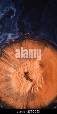 Sparkling texture defocused. Ink spread. Black volcanic ash stream on ...