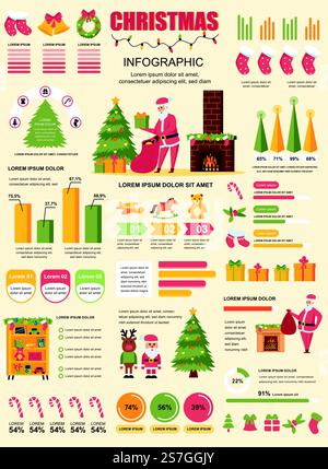 Christmas infographic elements for your business Modern flat design ...