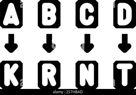 cryptography math science education glyph icon vector illustration ...