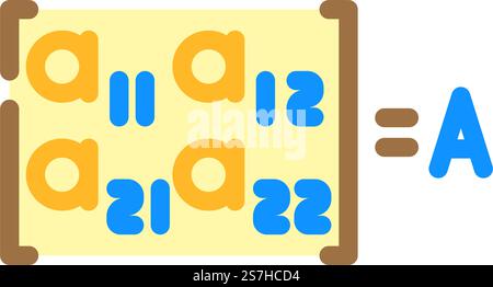 matrice math science education color icon vector illustration Stock ...