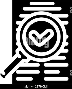 fact check news media glyph icon vector illustration Stock Vector Image ...