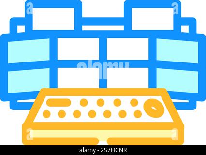 newsroom news media icon color illustration Stock Vector Image & Art ...